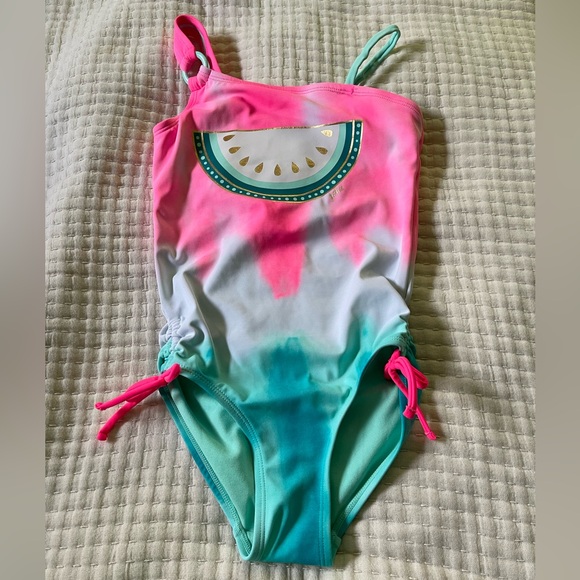 Justice | Swim | Nwots Justice Pink And Green One Piece Swimsuit With ...